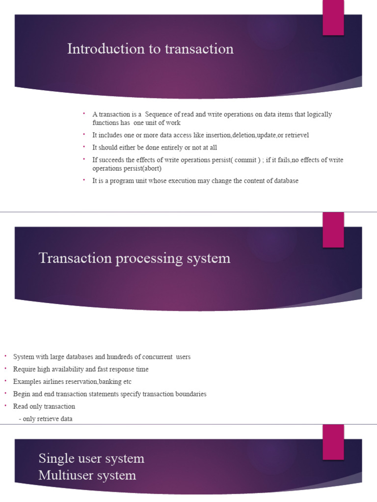 Introduction To Transaction | PDF