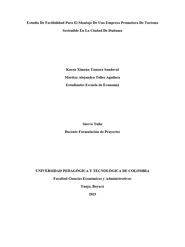 Proyecto Turismo | PDF | Turismo | Sustentabilidad Proyecto Turismo | PDF | Turismo | Sustentabilidad