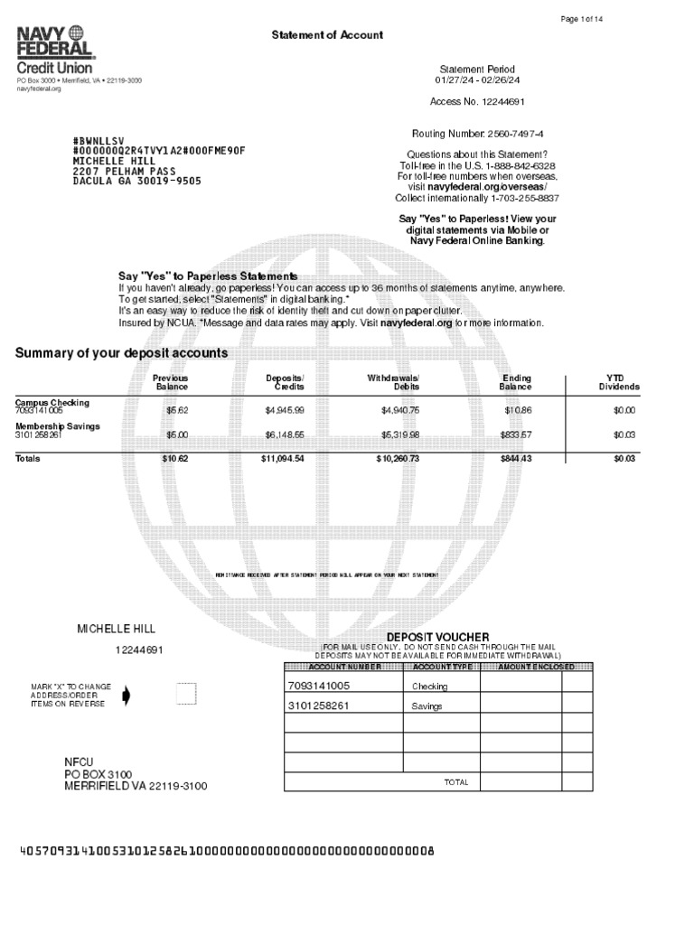 M.H statement 1 | PDF | Debit Card | Visa Inc.