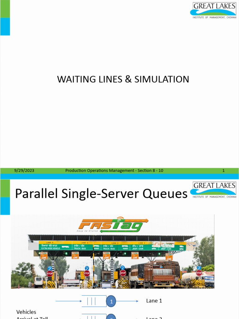 Waiting Lines & Simulation - Session 8-10 | PDF | Applied Mathematics ...