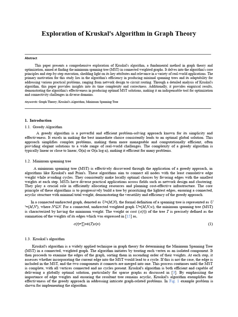 FInal Kruskal | PDF | Computer Network | Cluster Analysis