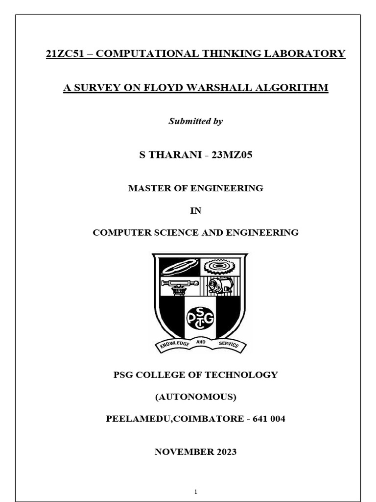 23mz05 Floyd | PDF | Computer Science | Computing