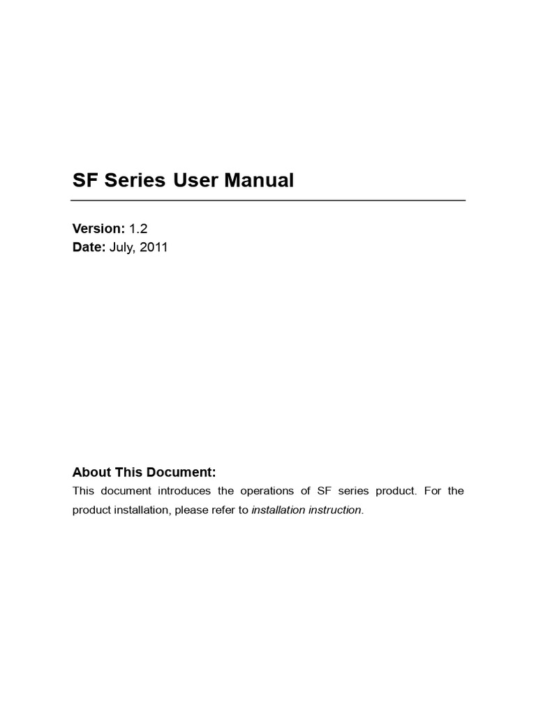 SF Series User Manual V1.2 | PDF | Fingerprint | Privacy