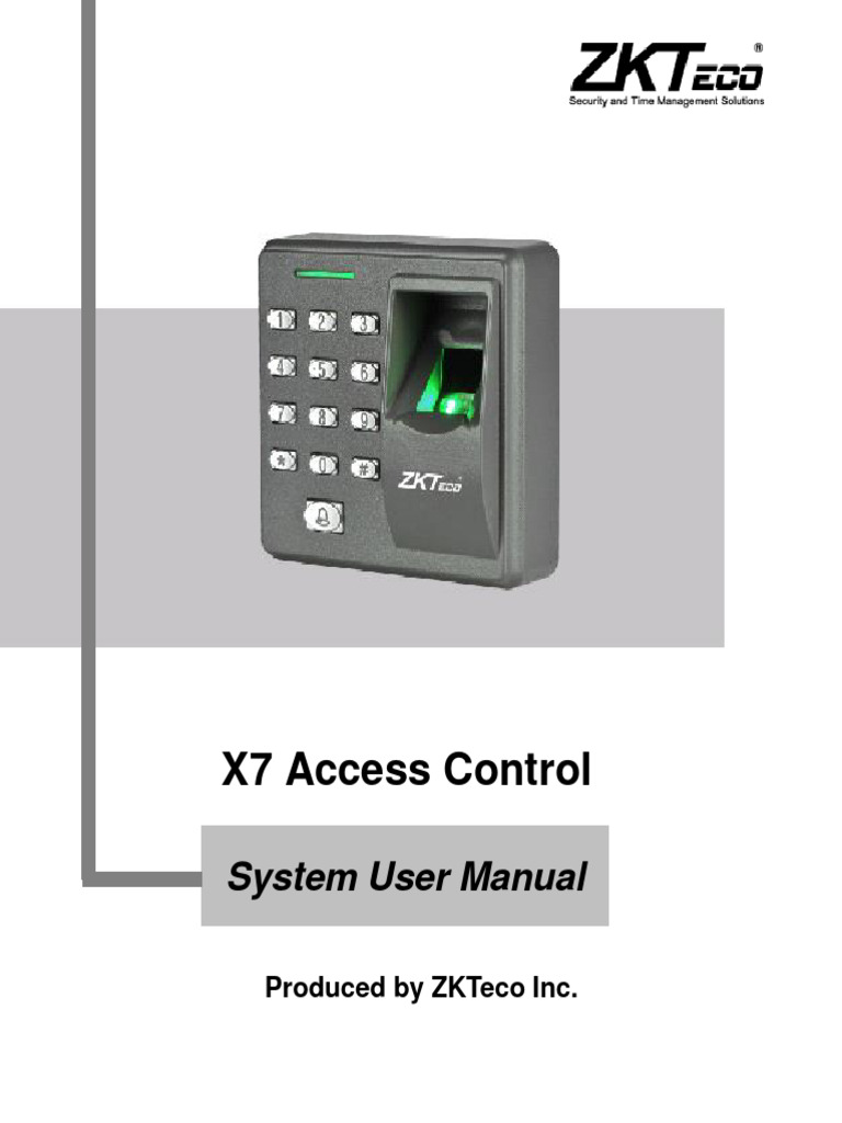 X7 Access Control System User Manual V1.1.4 - 20141015 | PDF ...
