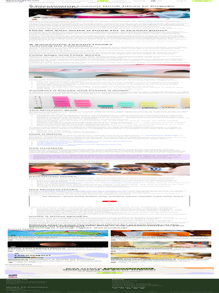 Lesson Hooks Pdf Lesson Plan Classroom