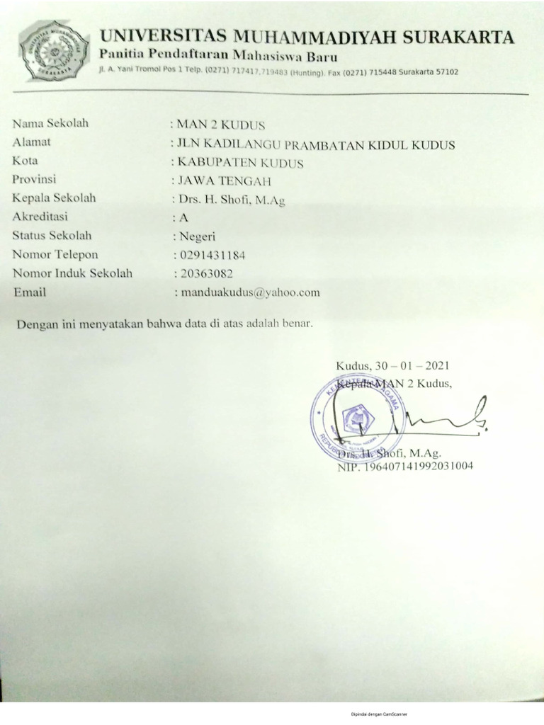 Pernyataan UMS | PDF