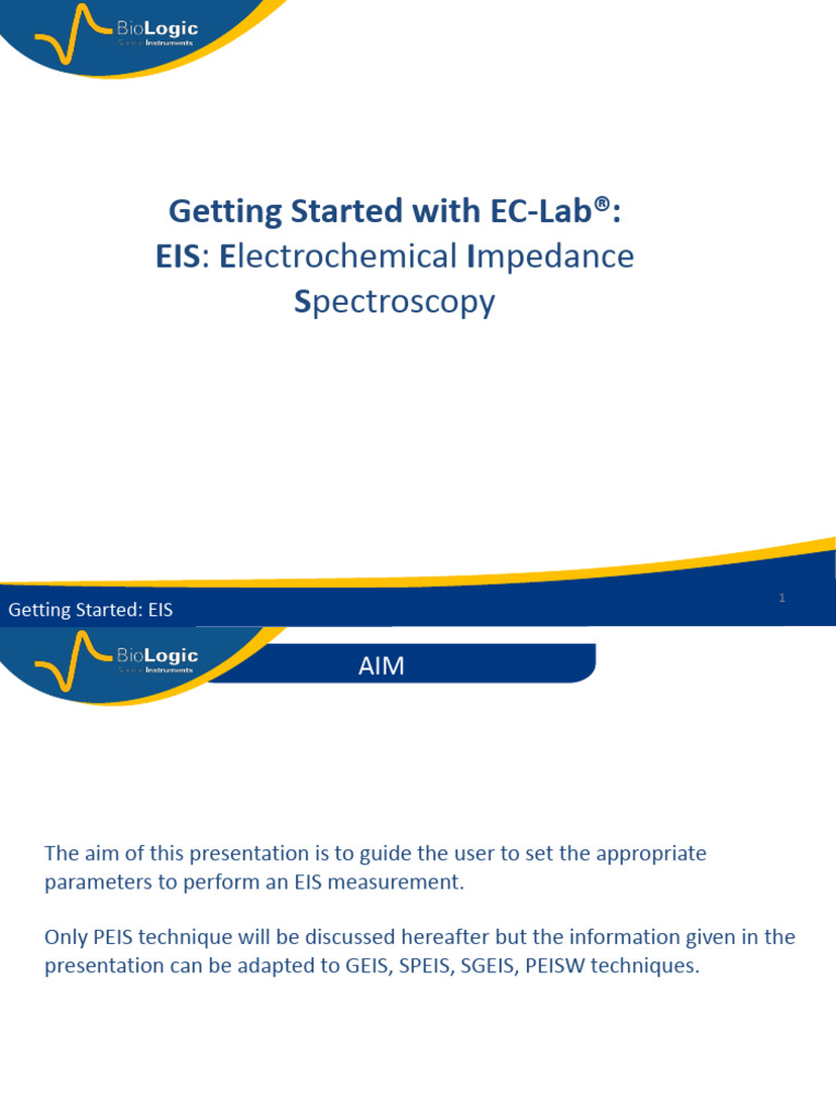 Getting Started EIS | PDF | Bandwidth (Signal Processing) | Frequency Getting Started EIS | PDF | Bandwidth (Signal Processing) | Frequency