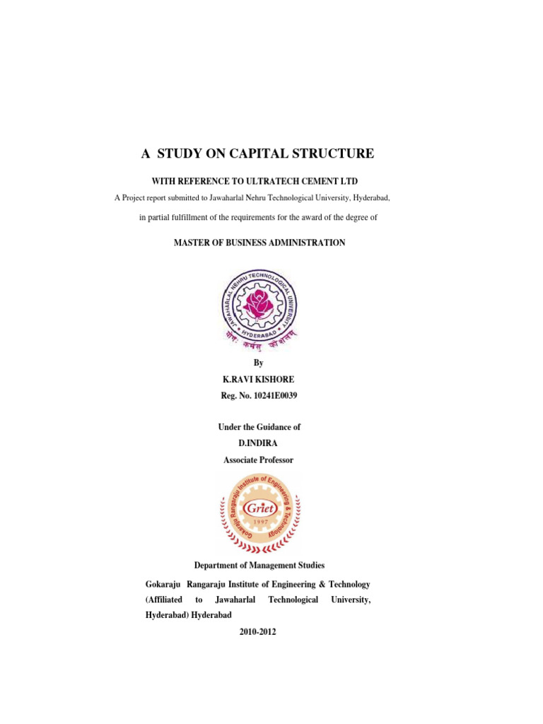 Capital Structure Project | PDF | Capital Structure | Financial Capital