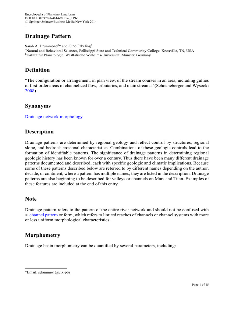 Drainage Pattern - Encycopedia | PDF | Stream | Earth Sciences