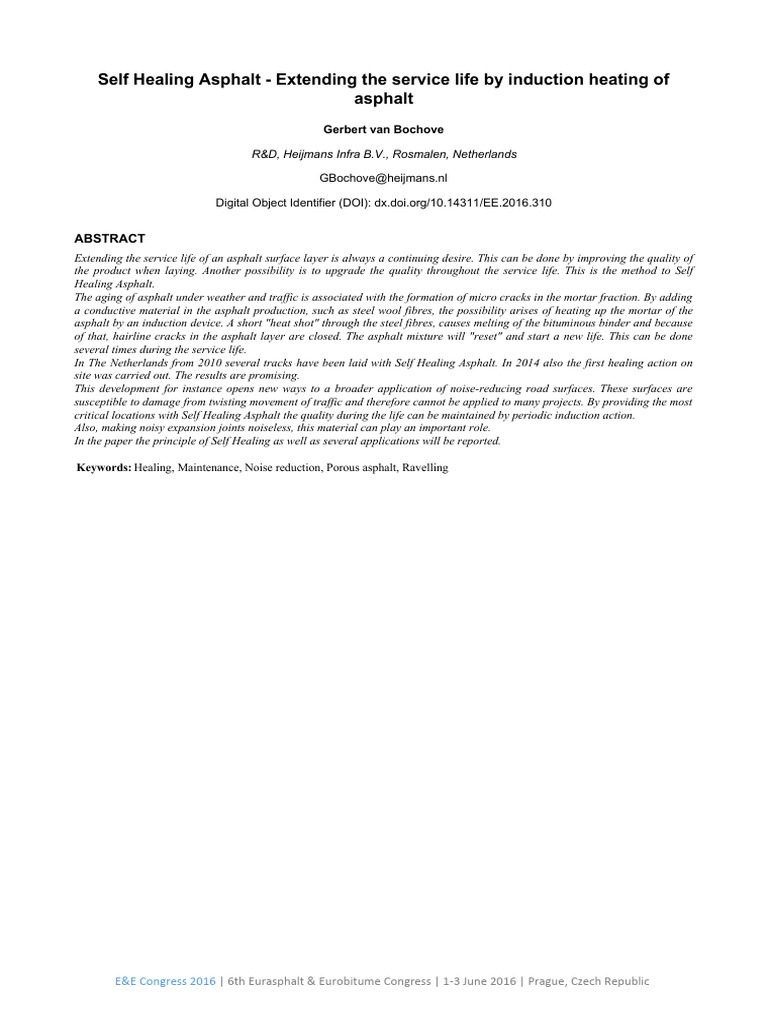 Induction Heating Self Healing Asphalt | PDF | Road Surface | Road