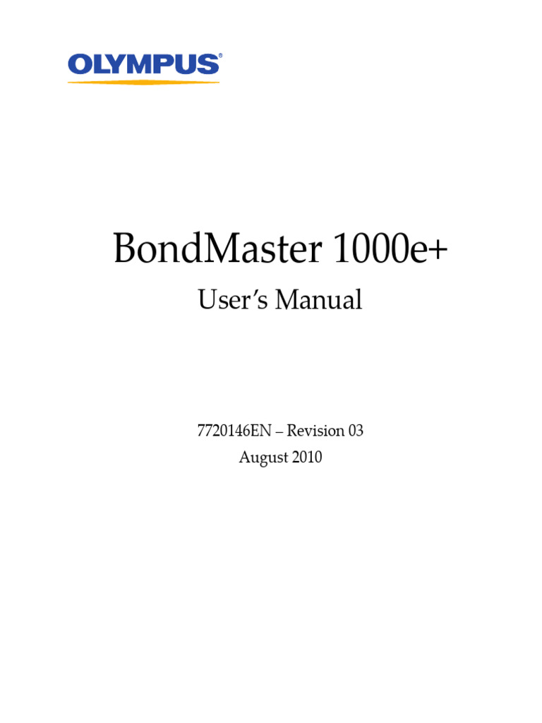 BondMaster 1000e+ Bond Tester | Download Free PDF | Rechargeable ...