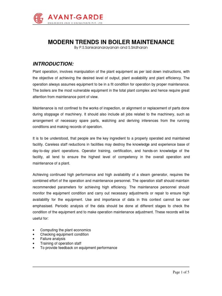 Boiler Maintenance | PDF