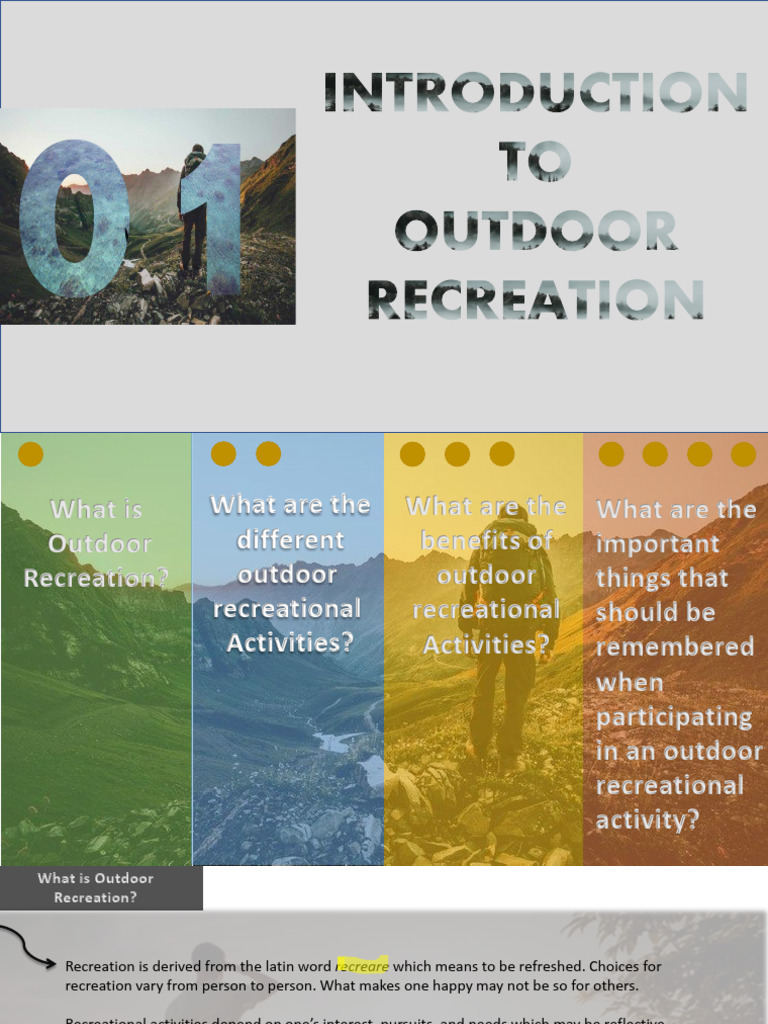 Outdoor Recreation Activities Guide | PDF | Outdoor Recreation | Recreation