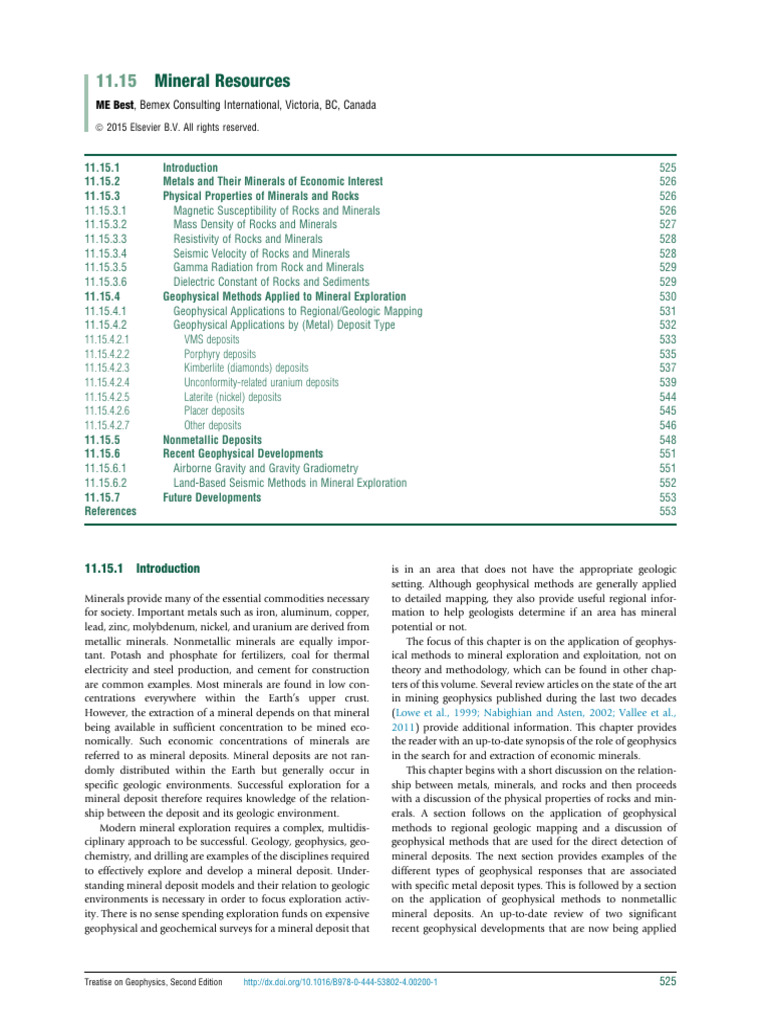 Geophysical Methods in Mineral Exploration | PDF | Rock (Geology ...