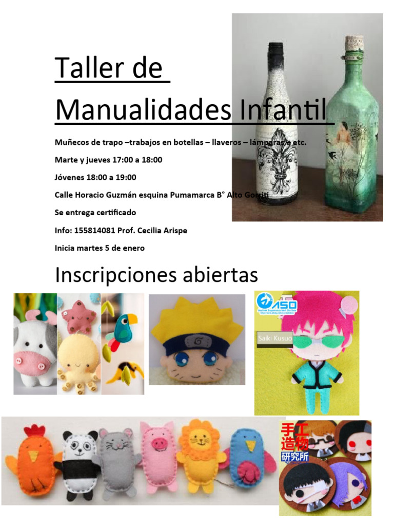Taller De Manualidades Infantil Pdf