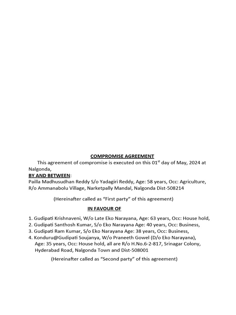 Compromise Agreement of Suit | PDF | Common Law | Private Law