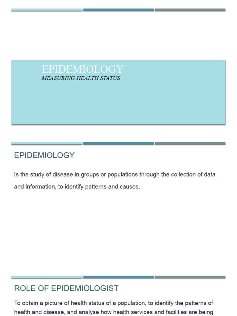 Epidemiology: Measuring Health Status | Download Free PDF ...