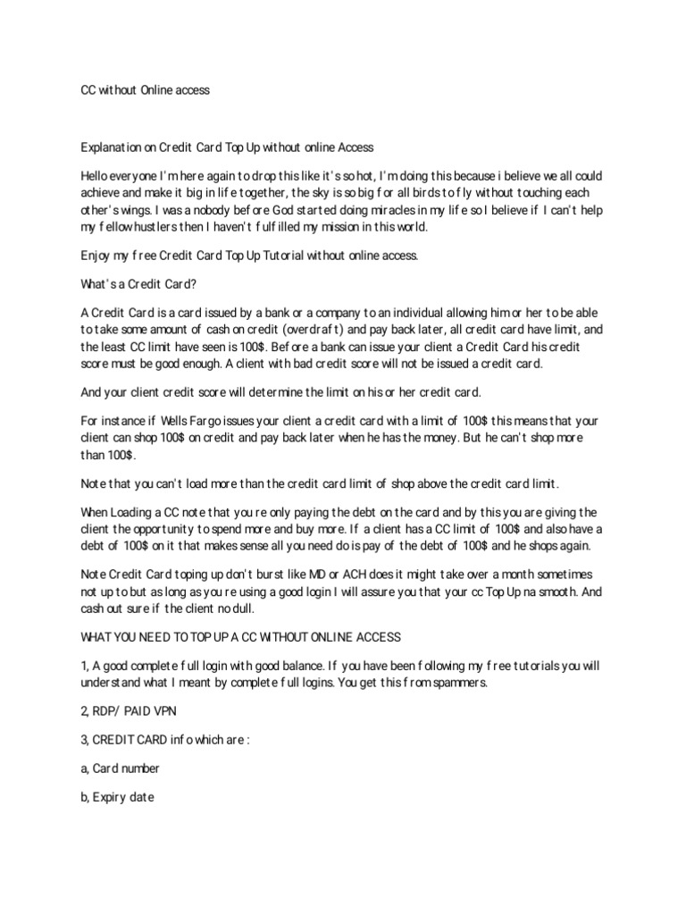 CC Topup | PDF
