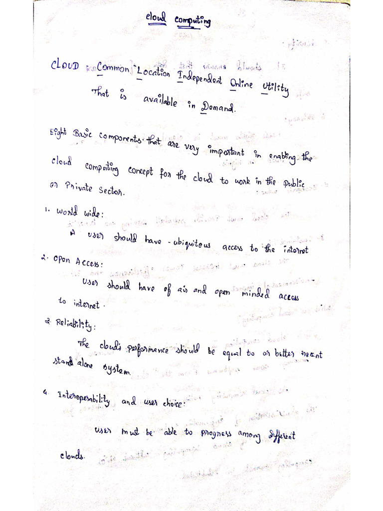 Cloud Computing Notes | PDF Cloud Computing Notes | PDF