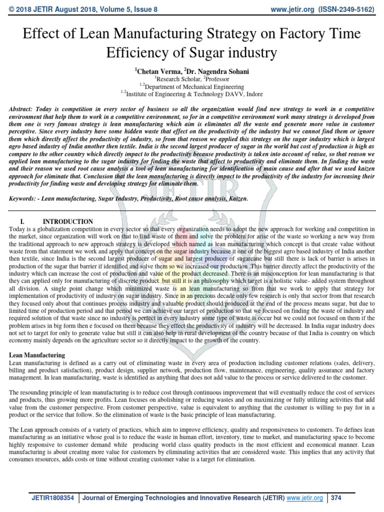 Project 1 Sip | PDF | Lean Manufacturing | Small And Medium Sized ...