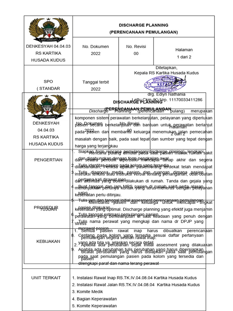 SPO Rencana Pulang | PDF