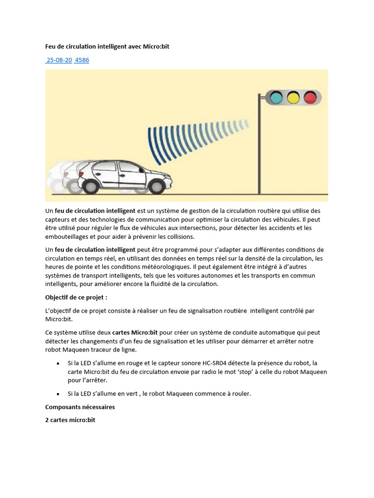 Feu de circulation intelligent Micro:bit | PDF | Feu de circulation ...
