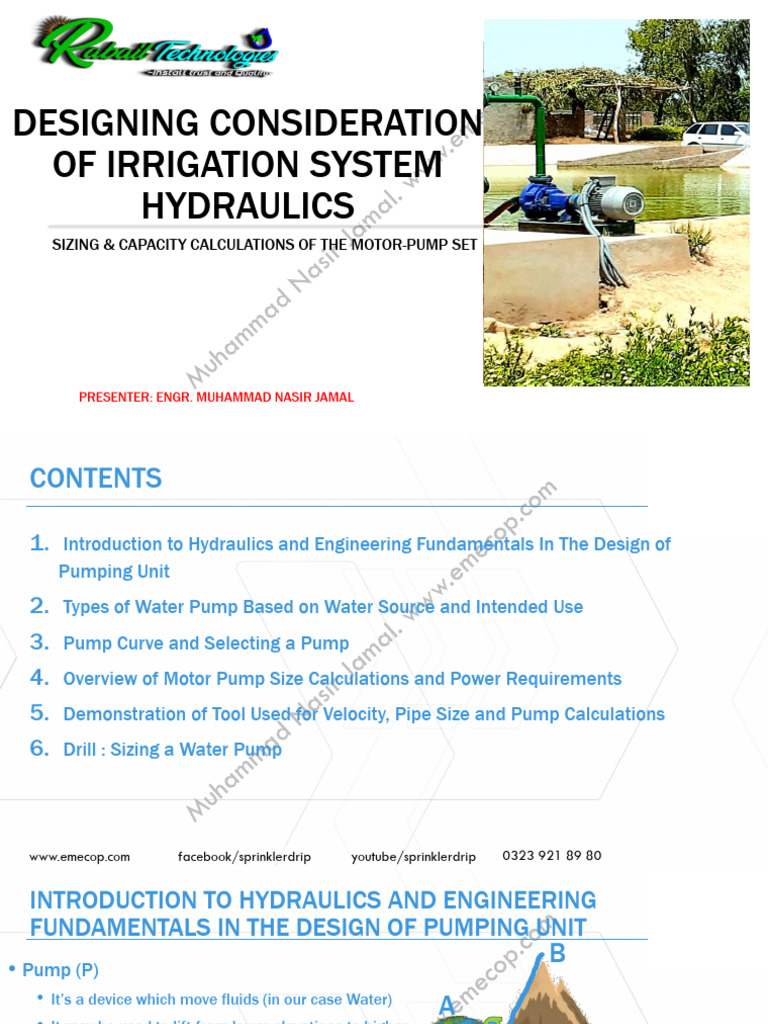 Sizing Capacity Calculations of The Motor Pump Set Web | PDF | Pump ...