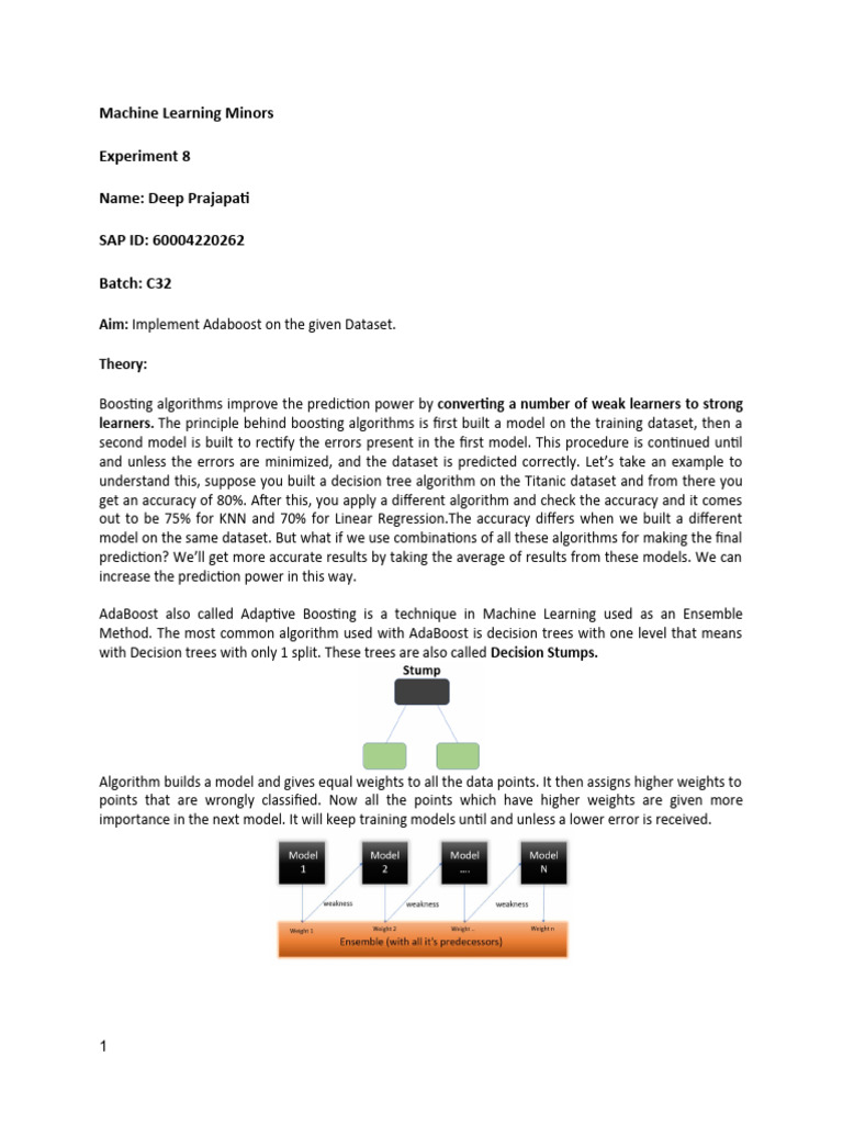ML Minors Exp8 | PDF | Data Analysis | Applied Mathematics
