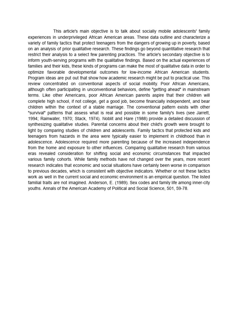 RRL | PDF | Adolescence | Qualitative Research