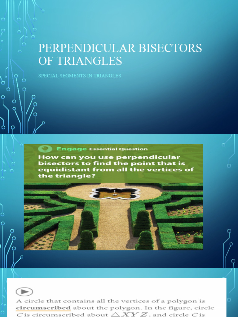 Perpendicular Bisectors in Triangles | PDF