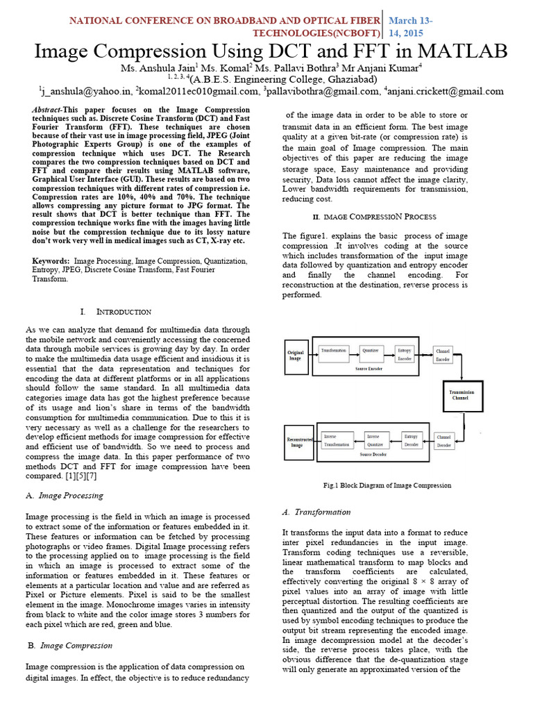 Project 15 April Paperpublished | PDF | Data Compression | Discrete Fourier Transform