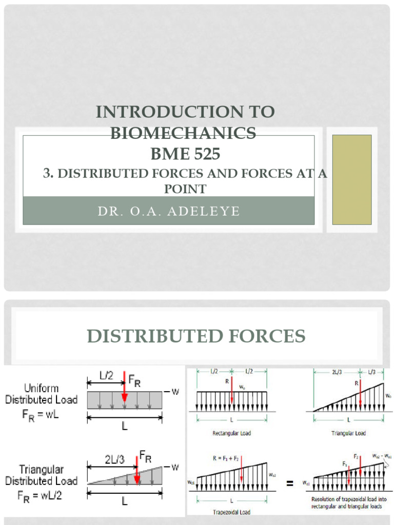 Note 3 - Distributed Forces and Forces at A Point For The Class | Download Free PDF | Bending ...