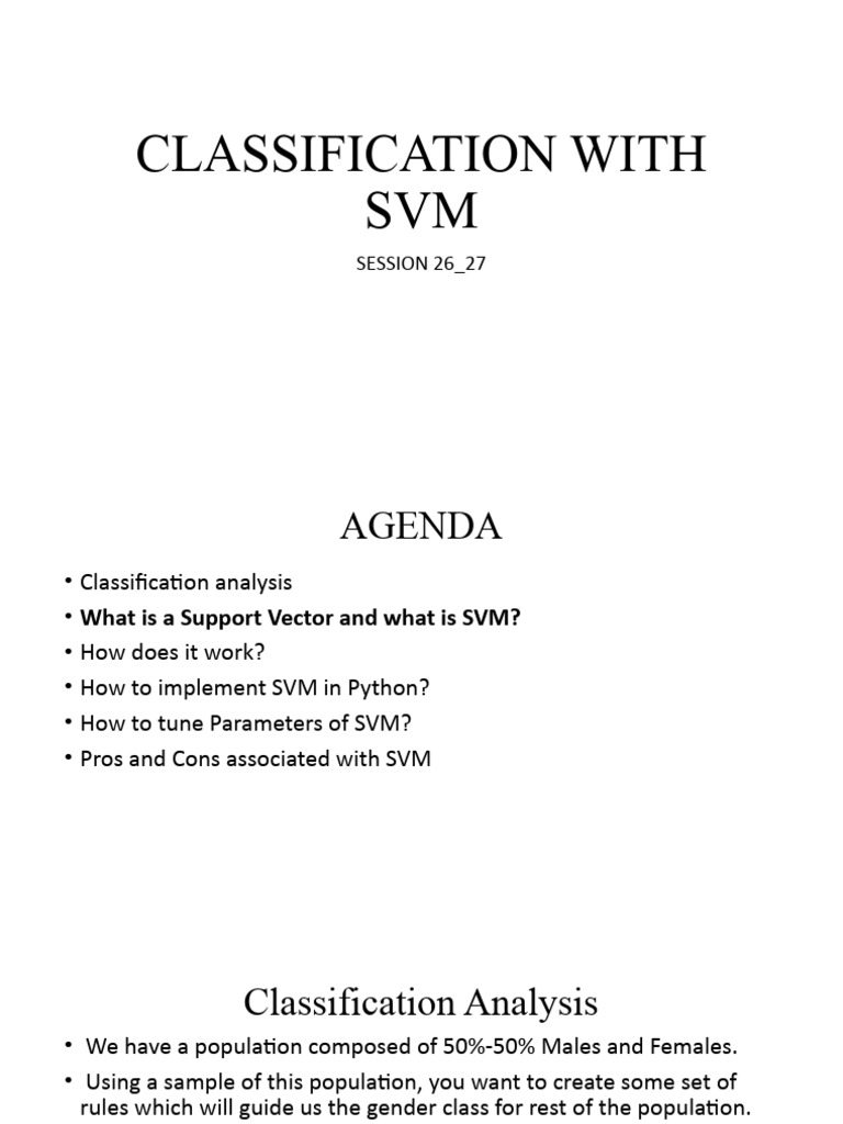 Session Svmclassification | PDF | Support Vector Machine | Machine Learning