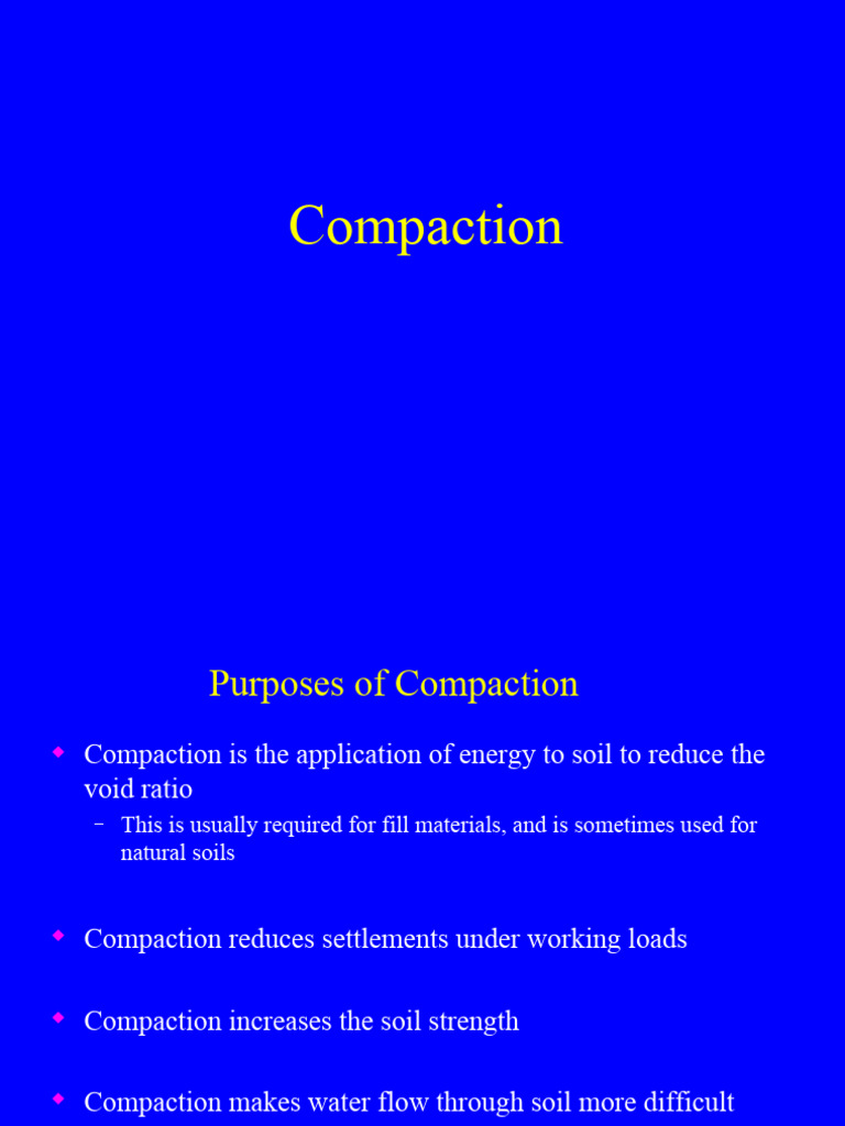 Soil Compaction: Methods and Effects | PDF | Soil | Materials