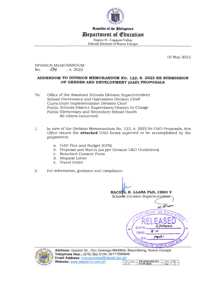 GAD Proposals Submission Guidelines 2022 | PDF