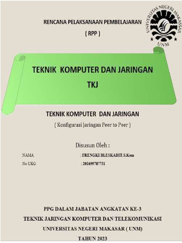 Modul Ajar Konfigurasi Jaringan Dasar Peer To Peer 1.docxSMKN 2 TIK ...