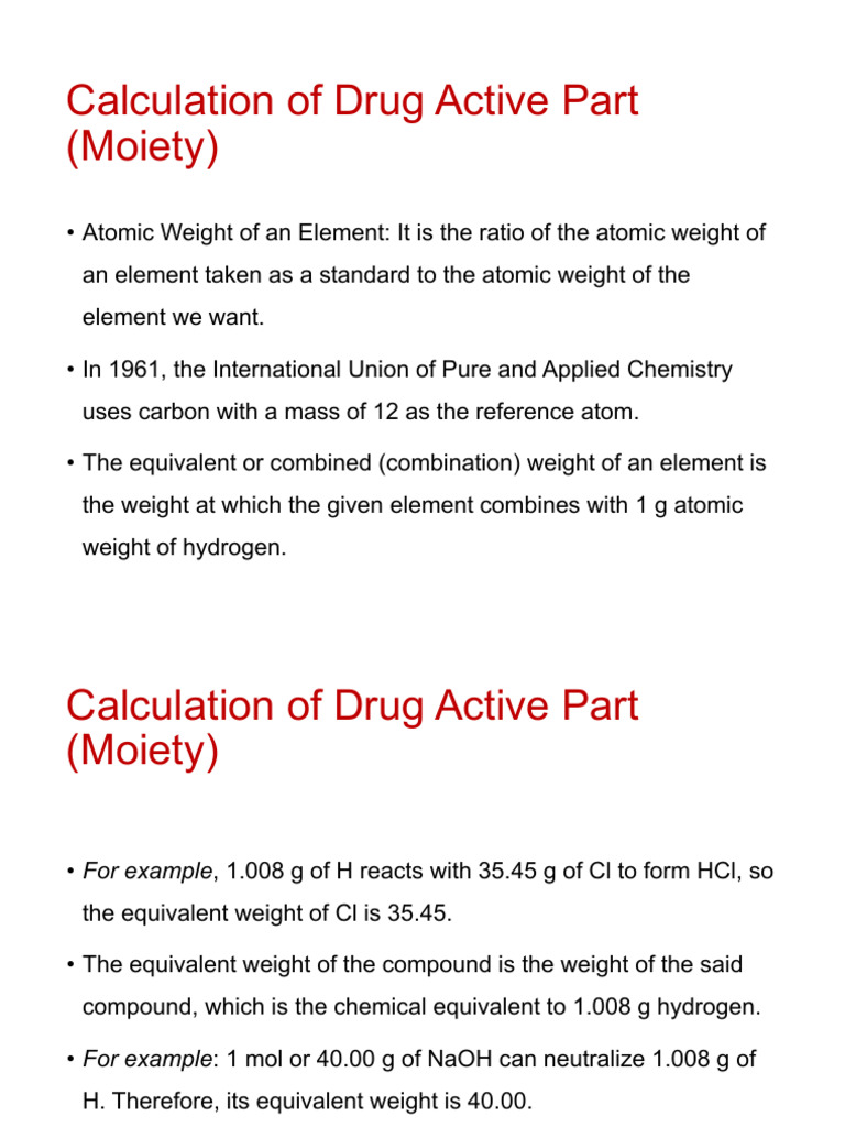 Pharmacy Mathematics - 12 | PDF | Mole (Unit) | Chemical Substances