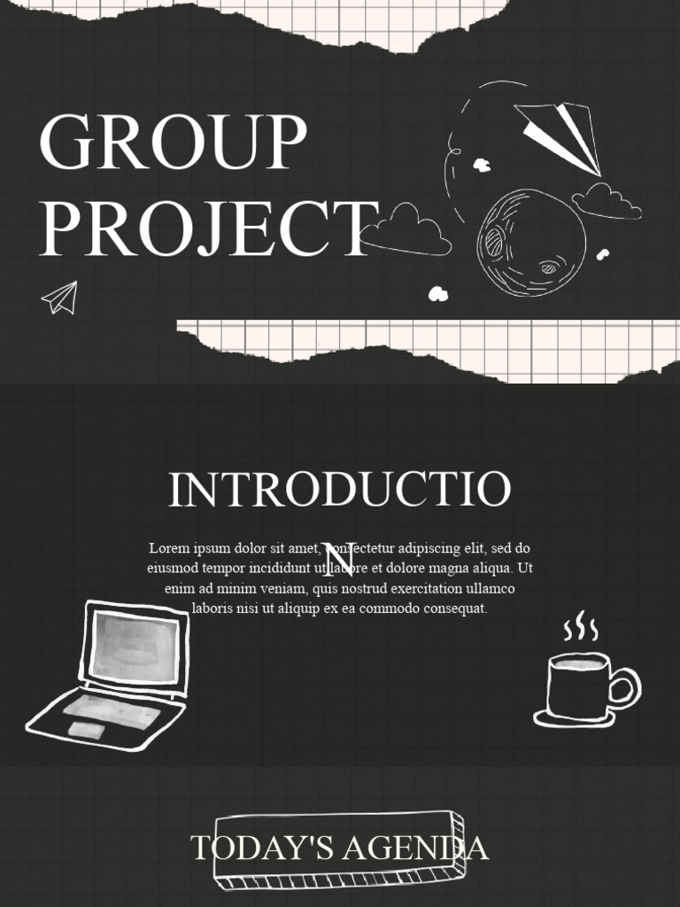 White Black Scribbles Doodles Animated Project Introduction ...