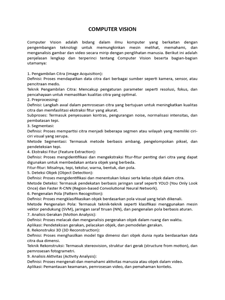 Conputer Vision | PDF