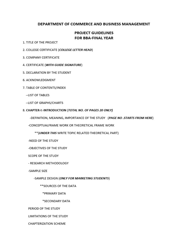 Bba - Bba Project | PDF | Publishing