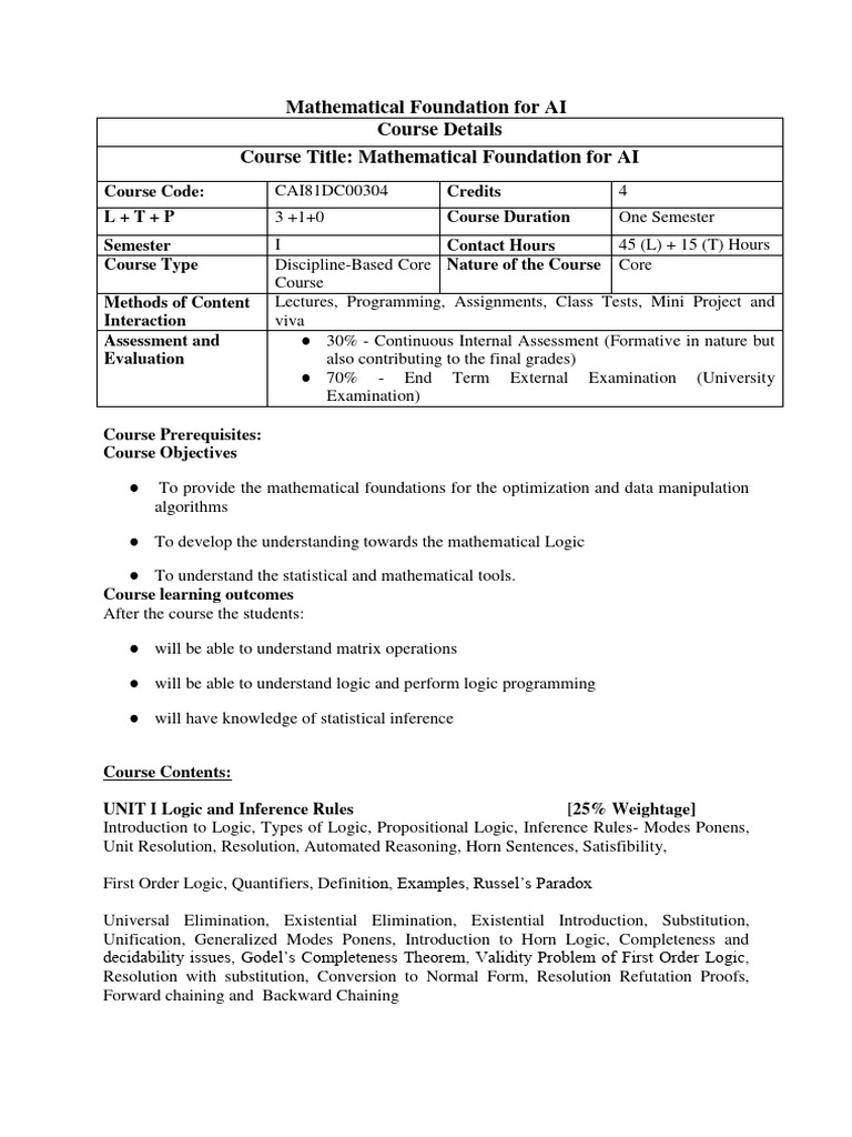 Mathematical Foundation For AI | PDF | Probability Distribution ...