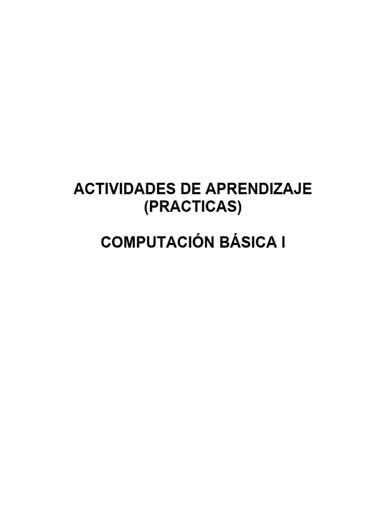PRACTICAS DE WORD SUPER BIEN Computacion-Basica-1 | PDF | Hardware de ... PRACTICAS DE WORD SUPER BIEN Computacion-Basica-1 | PDF | Hardware de ...