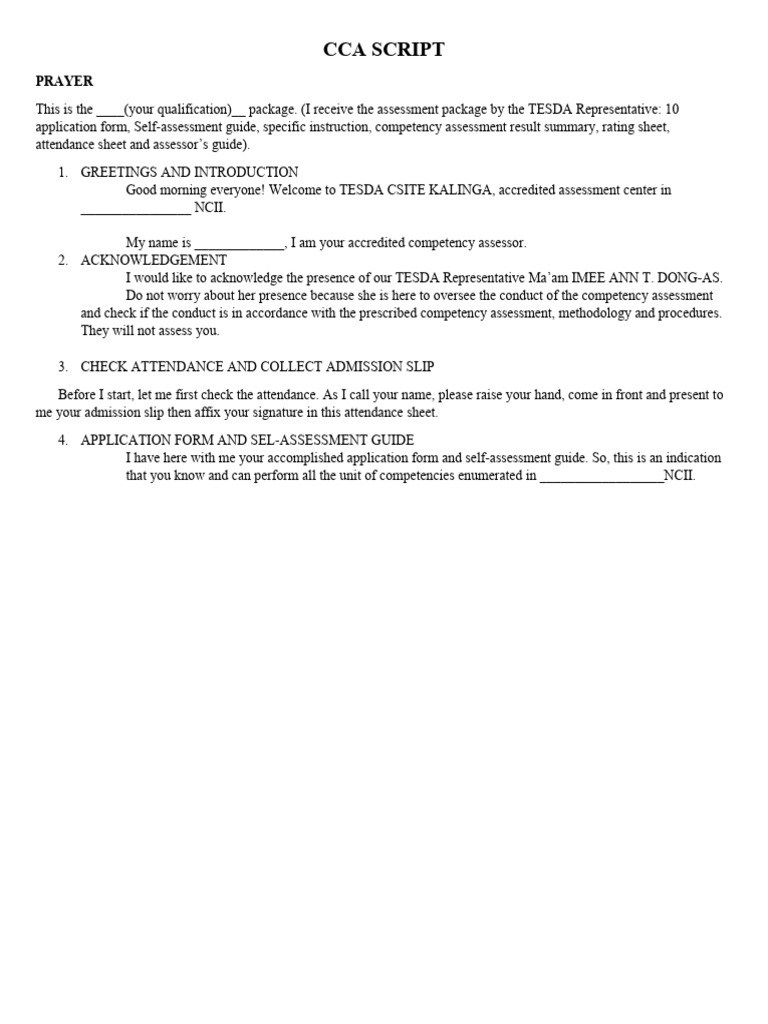 Cca Script Pdf
