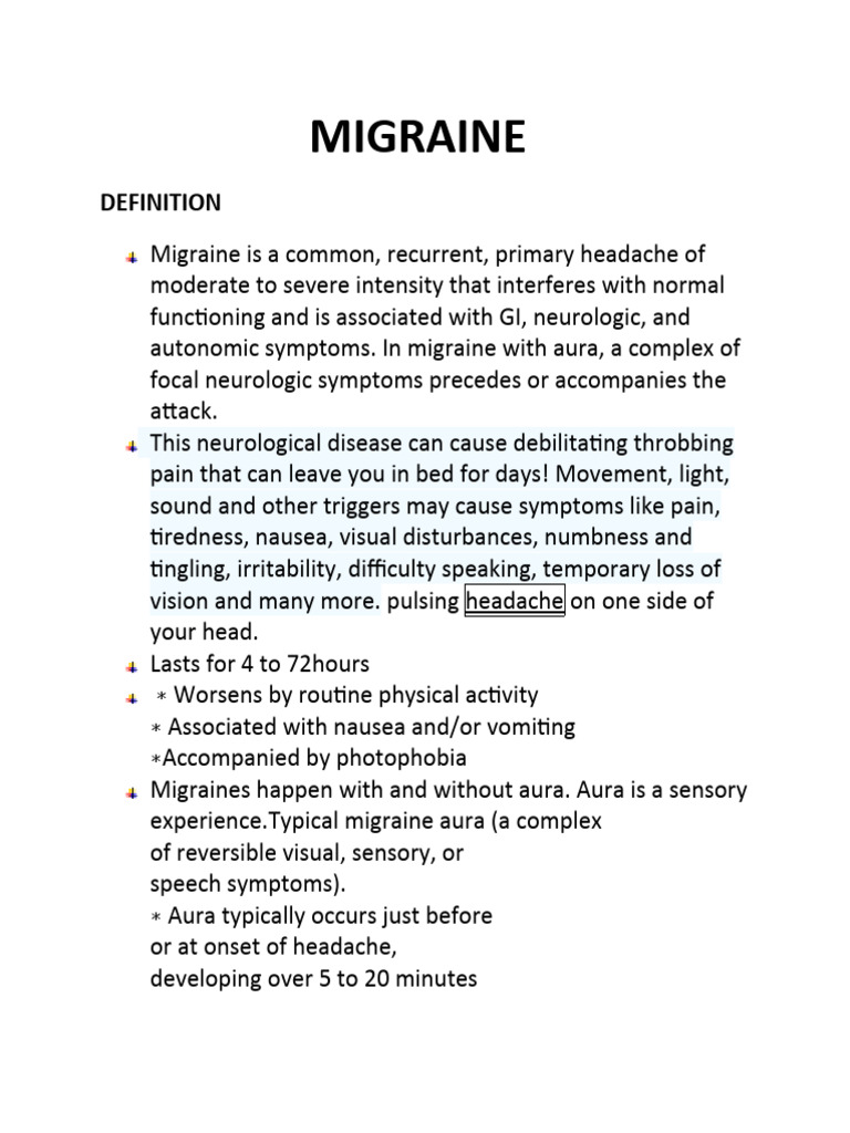 Anti Migraine | PDF | Migraine | Headache