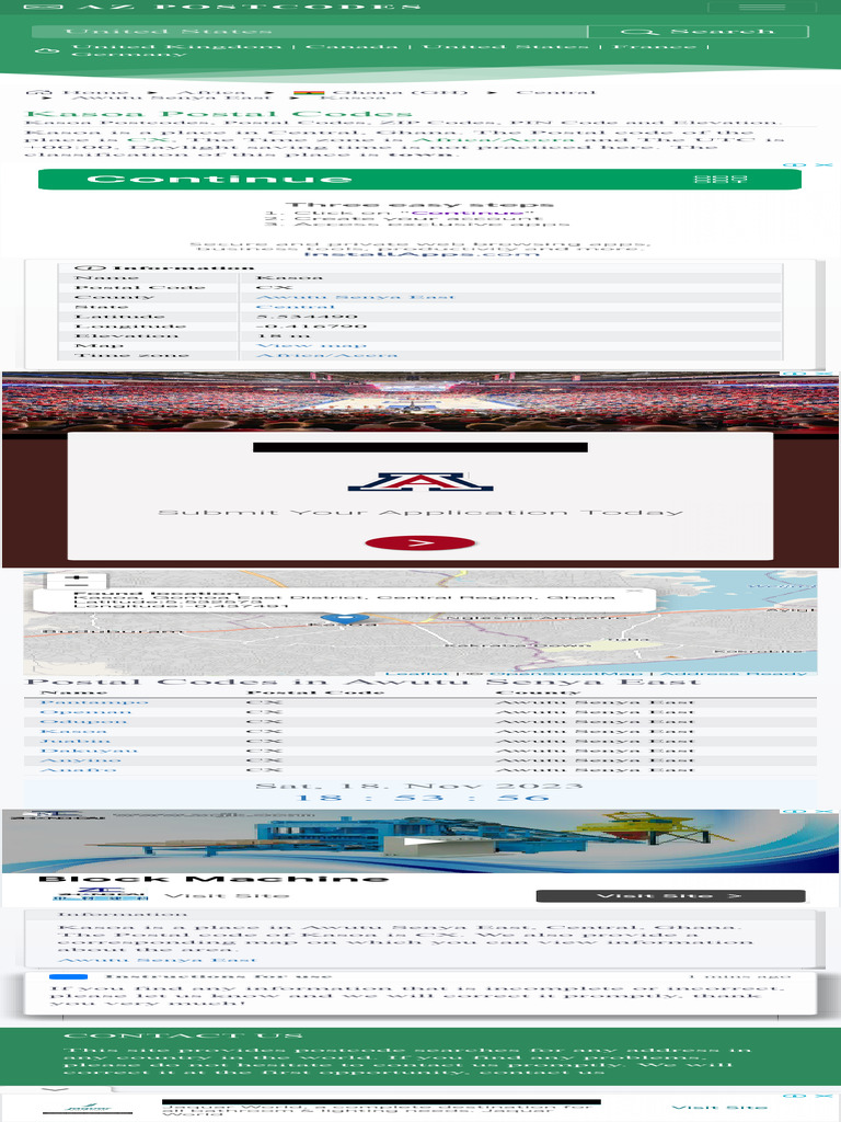 Kasoa Postcodes, Postal Codes, ZIP Codes, Kasoa PIN Code and Elevation ...