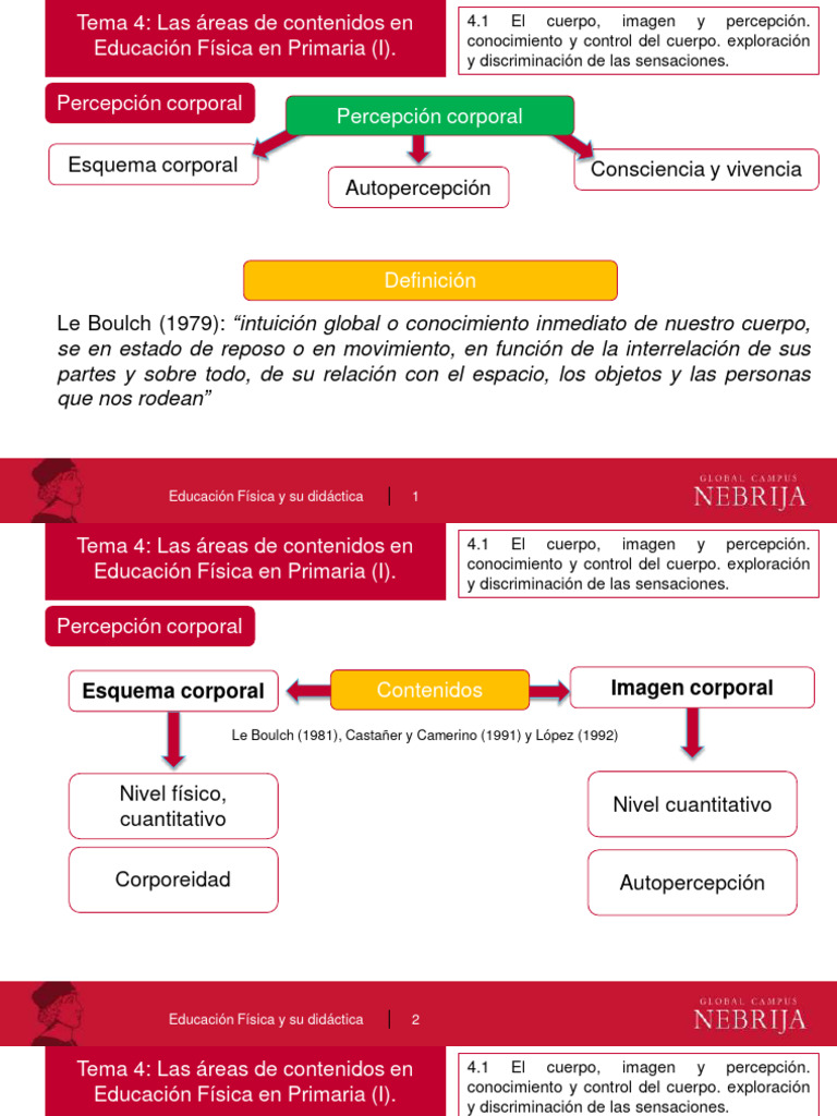 Bloque 1: Consciencia y Vivencia Esquema Corporal Autopercepción | PDF | Percepción | Conciencia