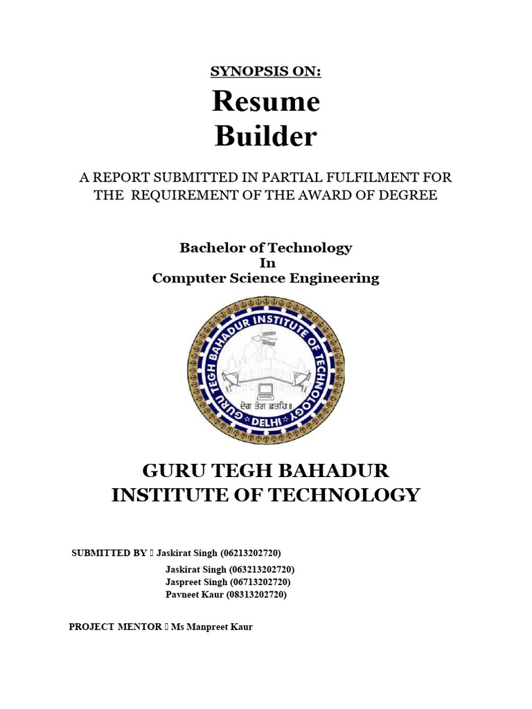 User-Centric Resume Builder Report | PDF | Web Server | Internet & Web