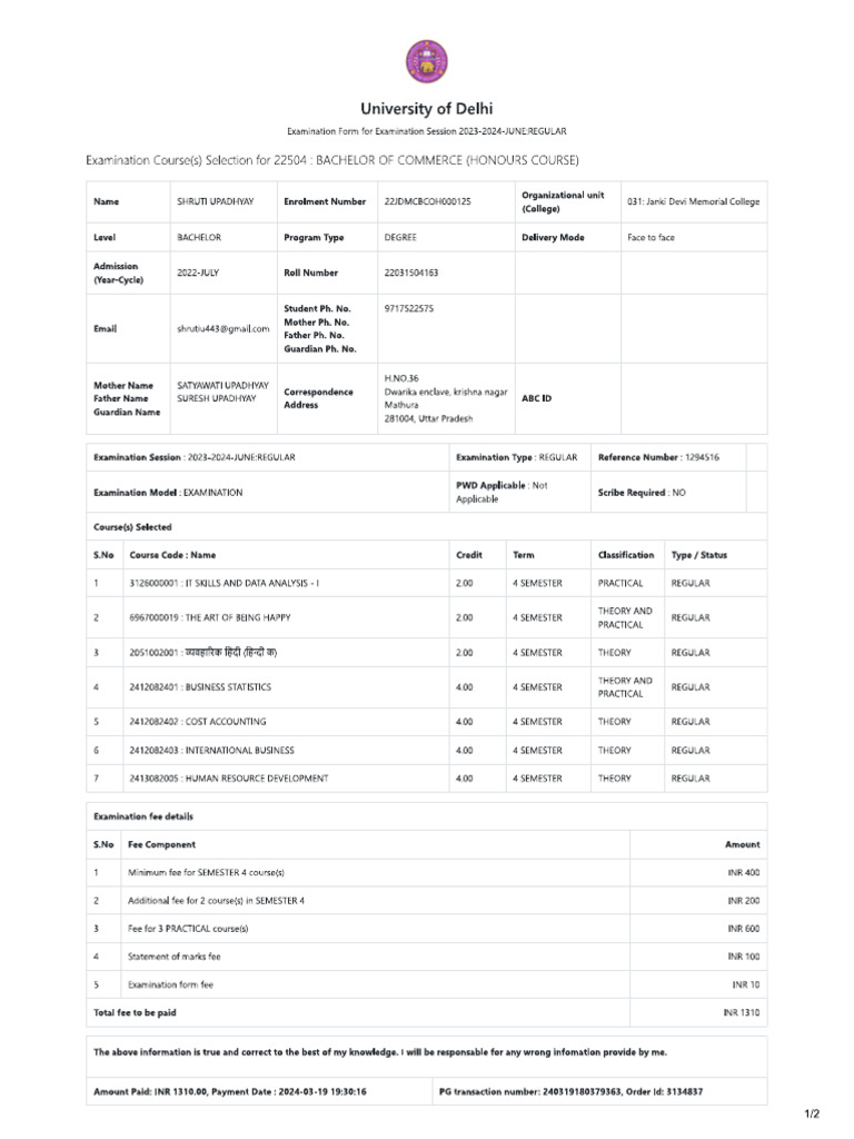 4 sem registration | PDF