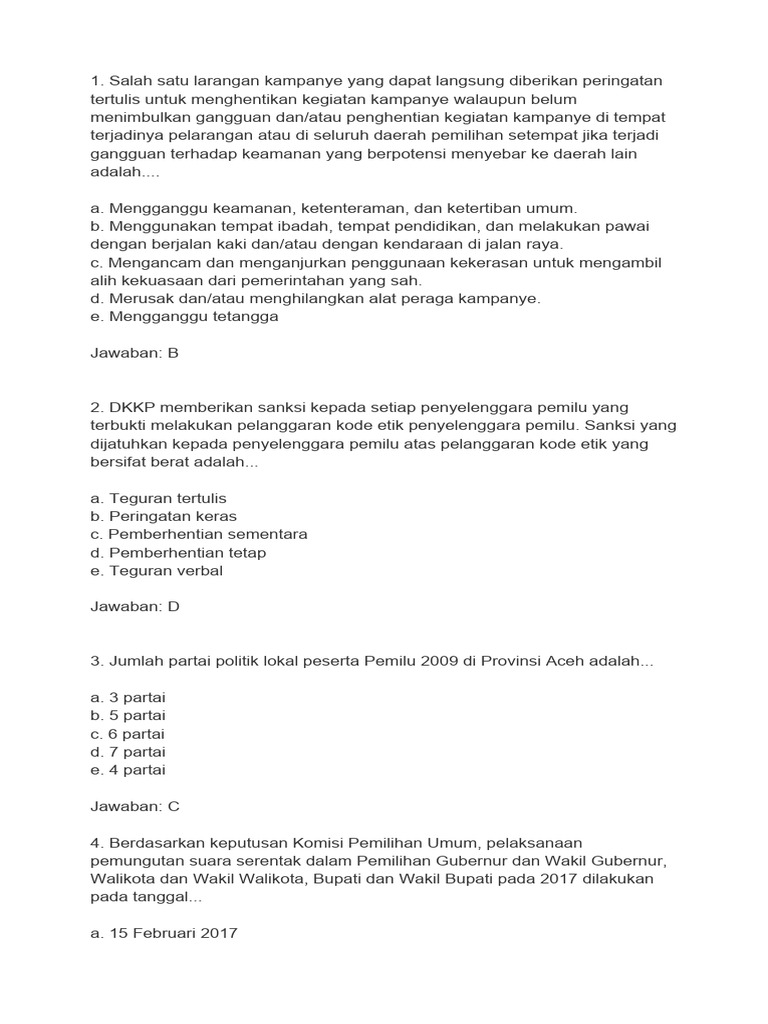 Soal Tes PPK 2024 | PDF | Politik