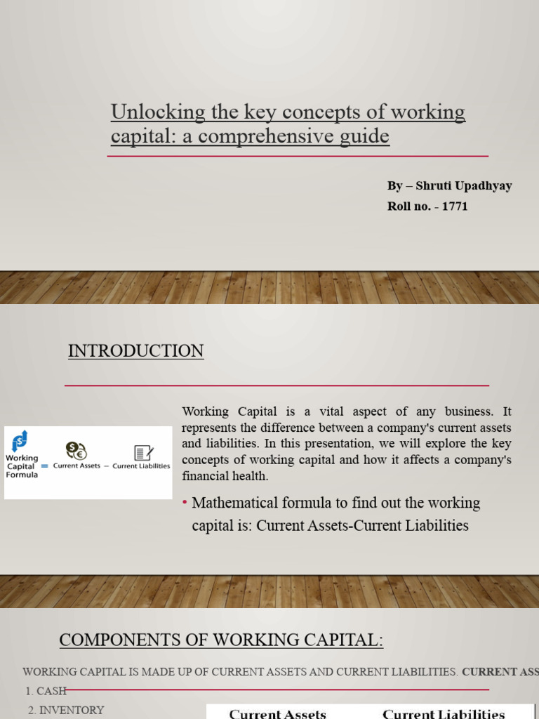 GROUP K PPT | PDF | Working Capital | Finance & Money Management